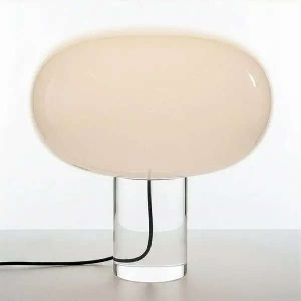 BRIGHTECH Callisto 11" Glossy Glass Integrated Led Table Lamp With Dimmable Knob - White