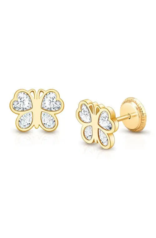 TINY BLESSINGS 14k Gold Butterfly Stud Earrings - 14k Yellow Gold
