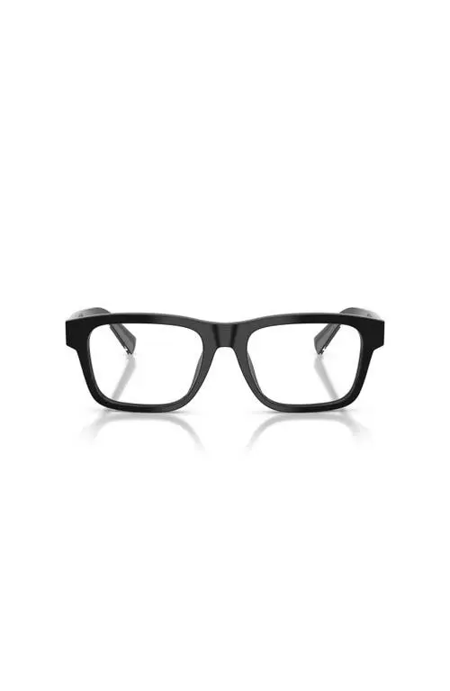 Dolce & Gabbana 53mm Rectangle Eyeglasses - Black