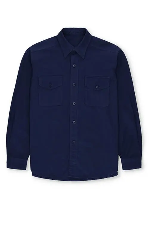 FORTELA Cpo Twill Cotton Overshirt - Indaco