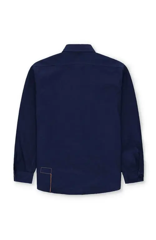 FORTELA Cpo Twill Cotton Overshirt - Indaco