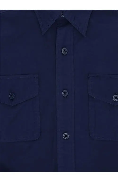 FORTELA Cpo Twill Cotton Overshirt - Indaco