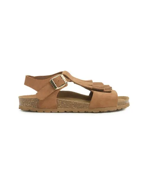 CELTIC & CO. Fringed Sandal - Tan