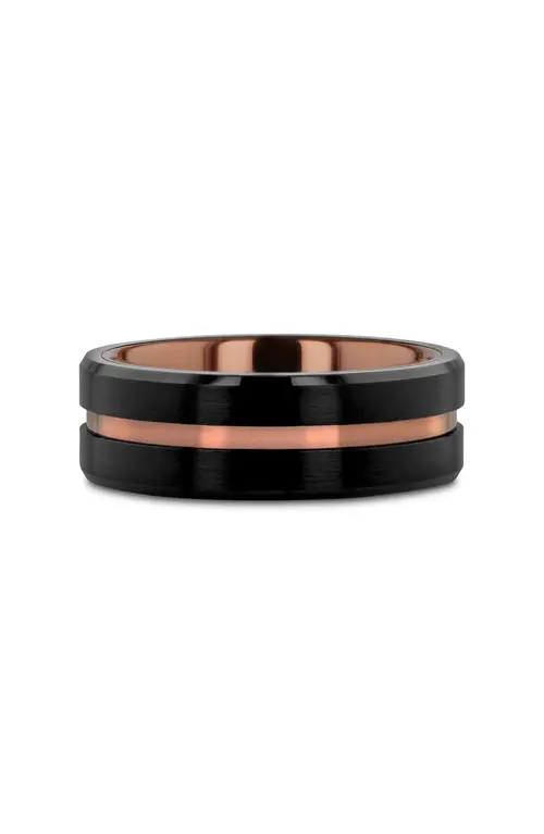 LARSON JEWELERS Nevan Flat Brushed Tungsten Wedding Band