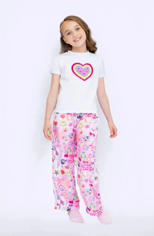 PREPPY GOOSE Plush Collage Loungewear Pant - Happy Collage Print