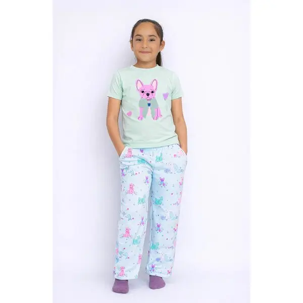 PREPPY GOOSE Plush Puppies Loungewear Pants - Plush Puppies Print