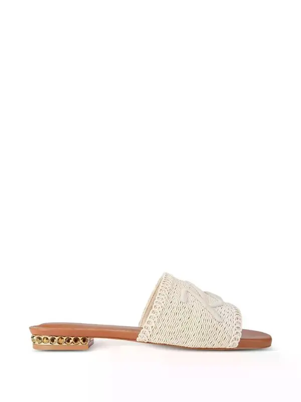 Kurt Geiger Woven Flat Sandals - Neutrals