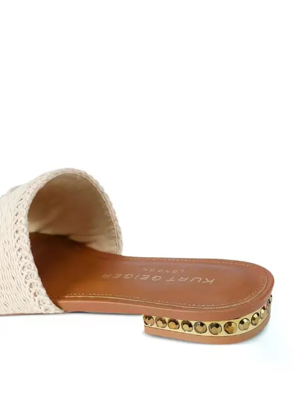Kurt Geiger Woven Flat Sandals - Neutrals