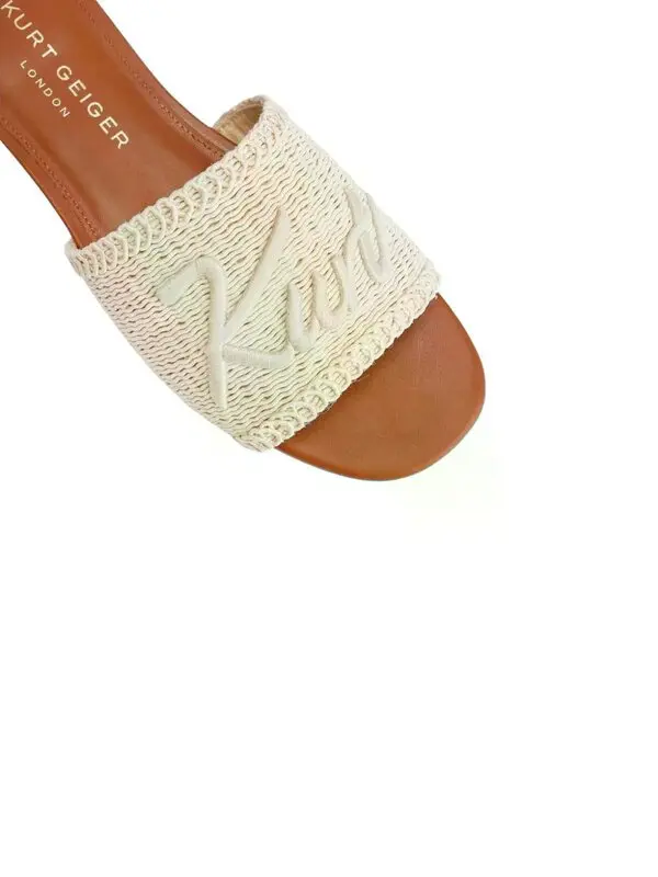 Kurt Geiger Woven Flat Sandals - Neutrals