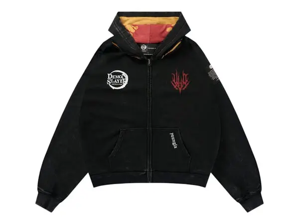 YOUNGLA X Demon Slayer: Kimetsu No Yaiba Zip Up Hoodie - Flame Hashira