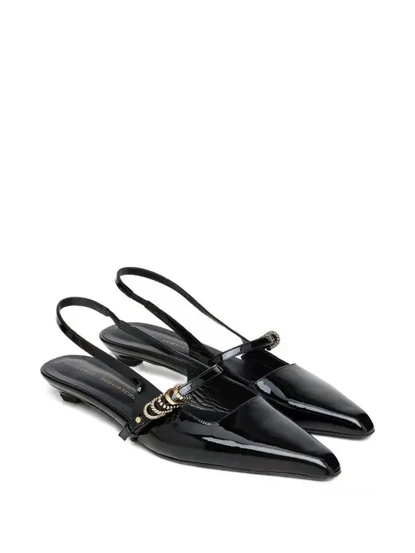 Dorothee Schumacher Ring-embellished Slingback Pumps