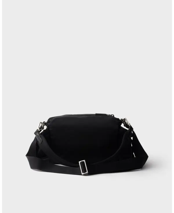 Prada Explore Re-nylon And Leather Bag - Black