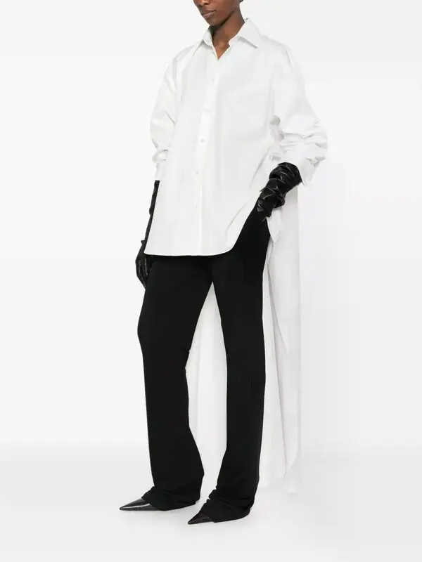 Balenciaga Poplin Shirt With Cape Detail - White