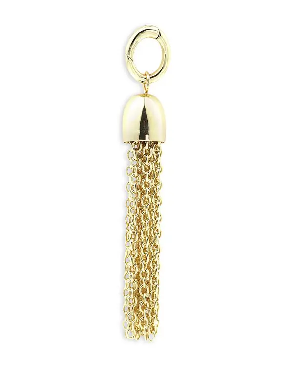 Aqua Chain Fringe Charm - Gold