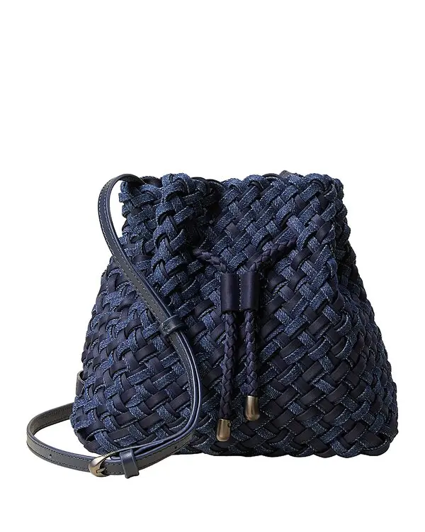 NAGHEDI Gramercy Medium Double Weave Bucket Bag - Indigo