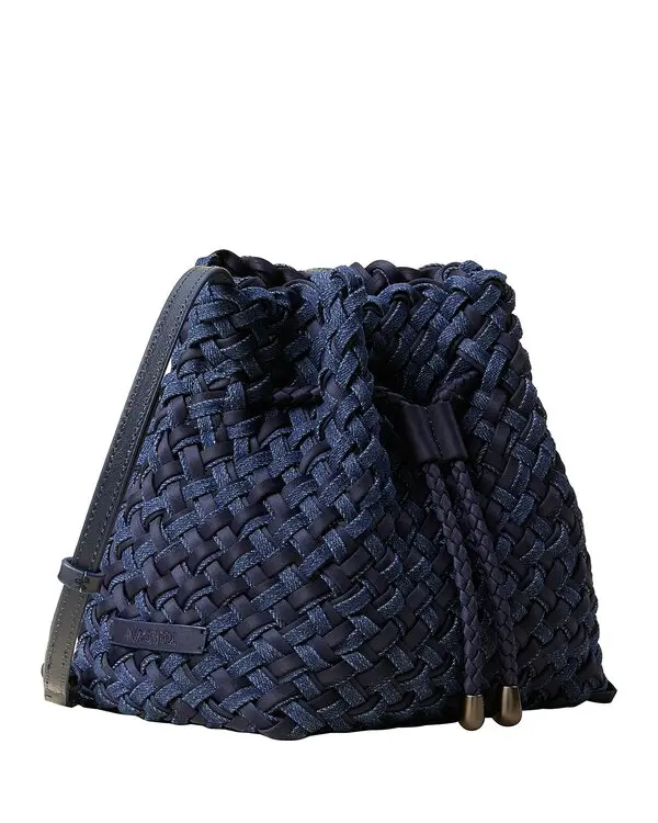 NAGHEDI Gramercy Medium Double Weave Bucket Bag - Indigo