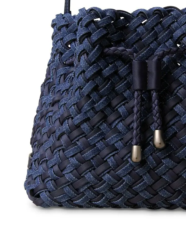 NAGHEDI Gramercy Medium Double Weave Bucket Bag - Indigo