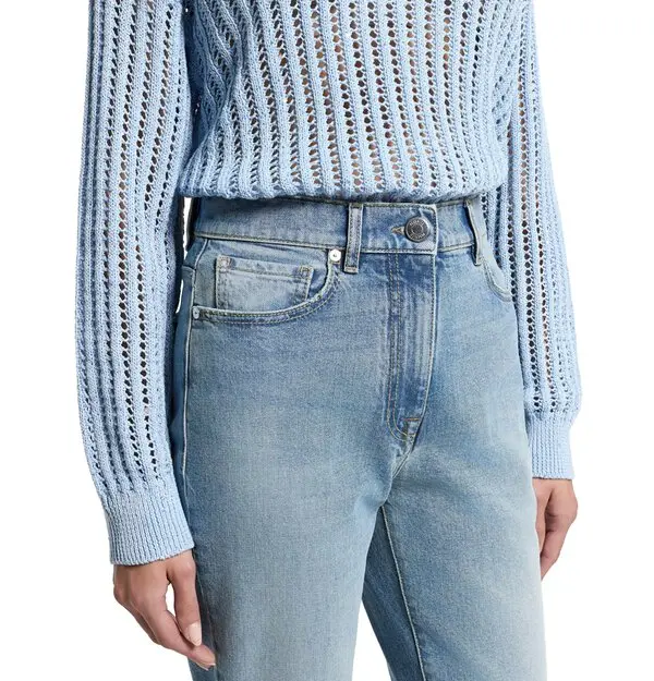 Peserico Low Rise Straight Crop Jeans - Ink