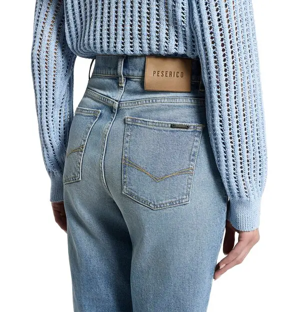 Peserico Low Rise Straight Crop Jeans - Ink