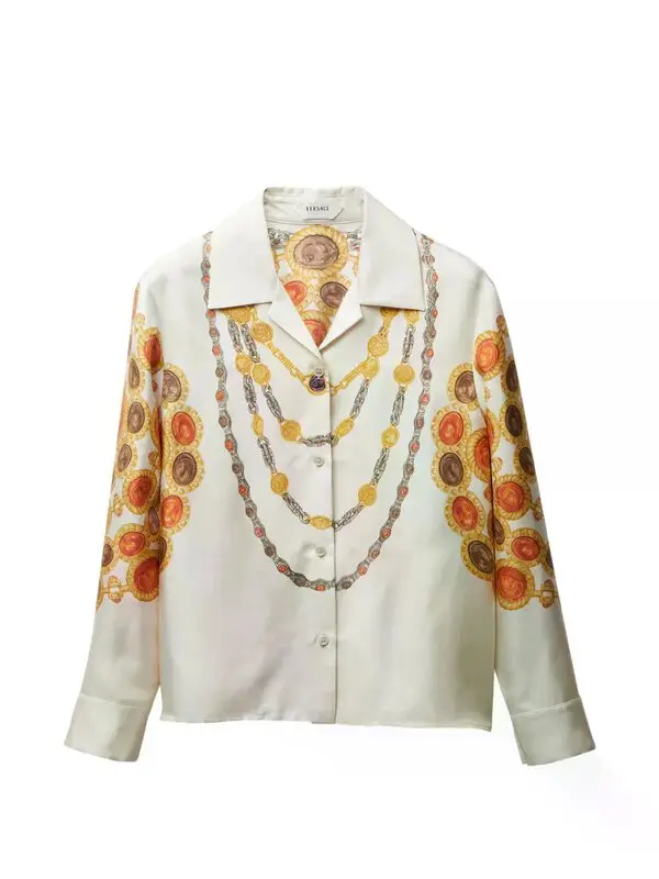 Versace Coin Print Shirt - Neutrals