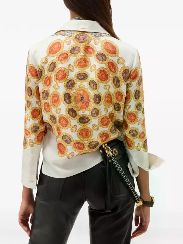 Versace Coin Print Shirt - Neutrals