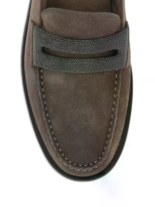 Brunello Cucinelli Suede Horsebit Loafers - Brown
