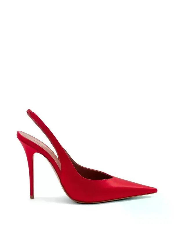 Amina Muaddi 105mm Anok Heeled Pumps - Red