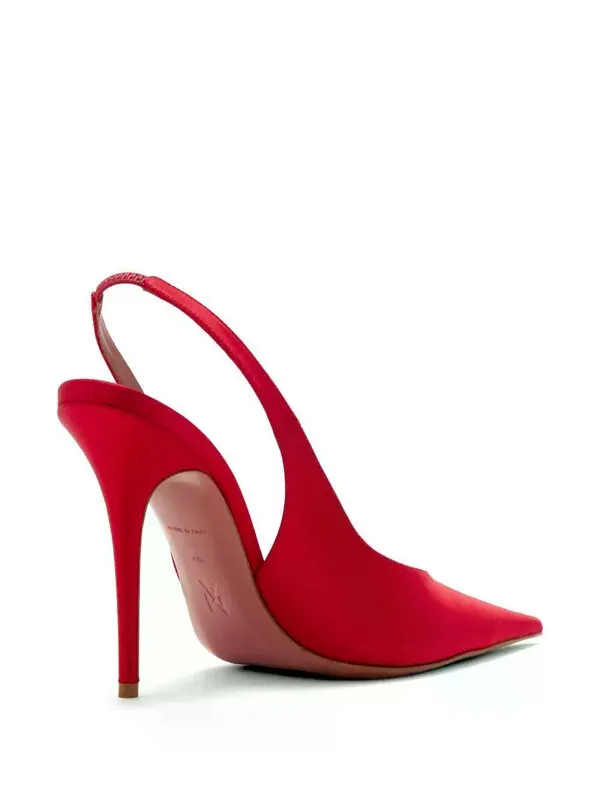 Amina Muaddi 105mm Anok Heeled Pumps - Red