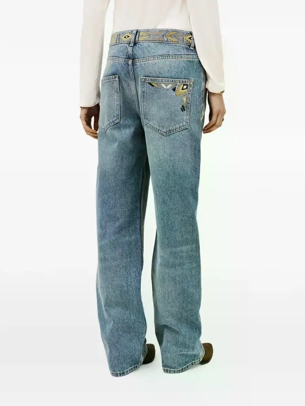 Ba&sh Rize Wide-leg Jeans With Embroidery