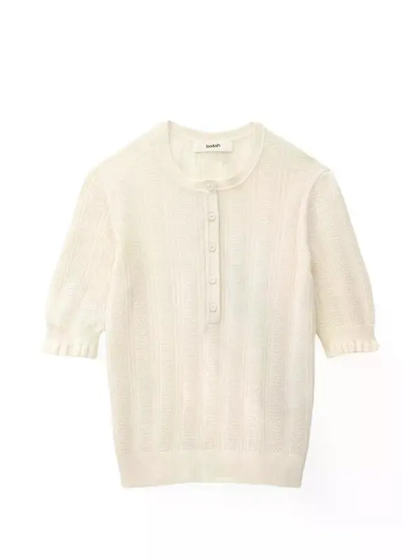 Ba&sh Viola Ruffled Polo Top