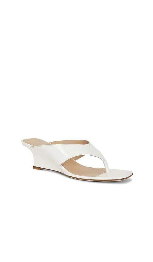 STUART WEITZMAN Vinnie Wedge Thong Sandal 50 - Blanco