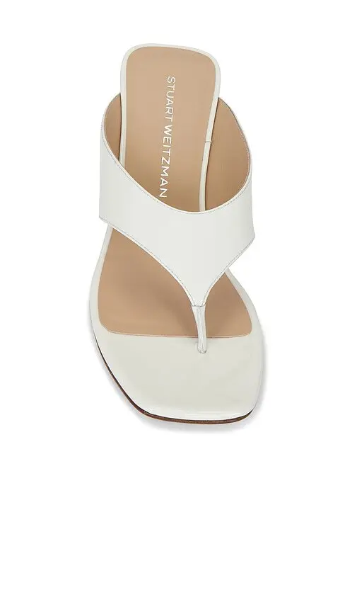 STUART WEITZMAN Vinnie Wedge Thong Sandal 50 - Blanco