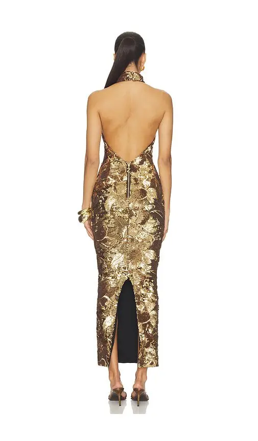 ZHIVAGO Florentine Sunset Dress In Metallic