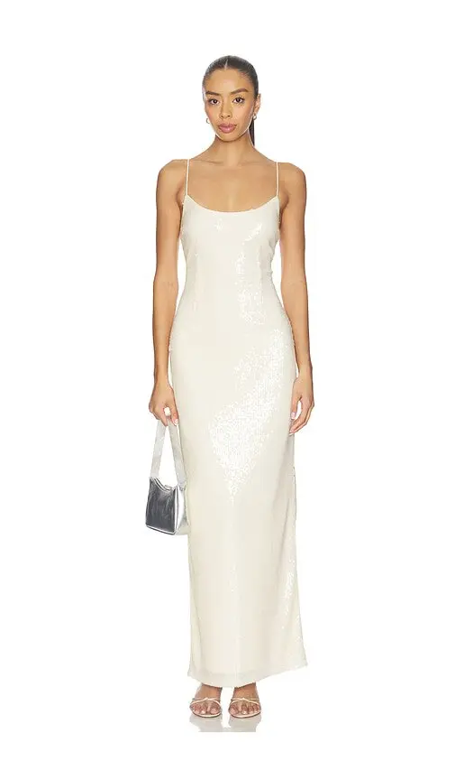 Superdown Sequined Maxi Dress With Slit