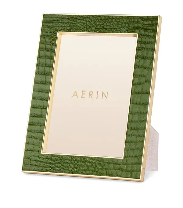 Aerin Leather Classic Photo Frame - Green