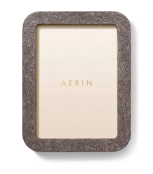 Aerin Shagreen Modern Photo Frame - Brown