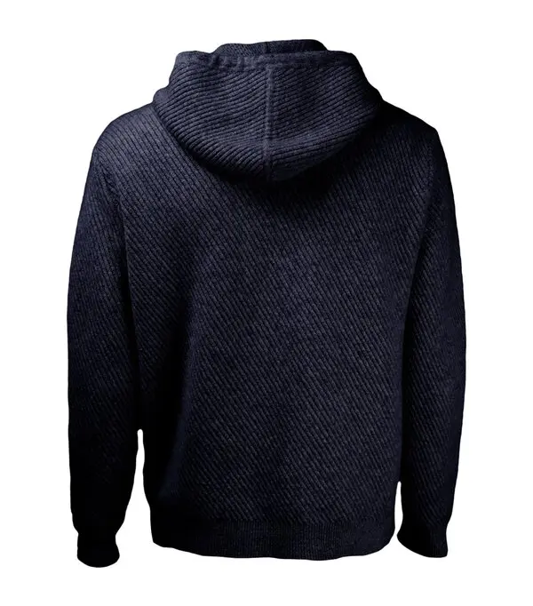 ALAN SCOTT Cashmere Feather-rib Hoodie