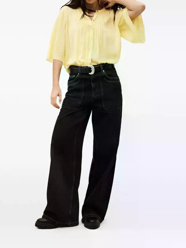 Ba&sh Barna Pleated Blouse
