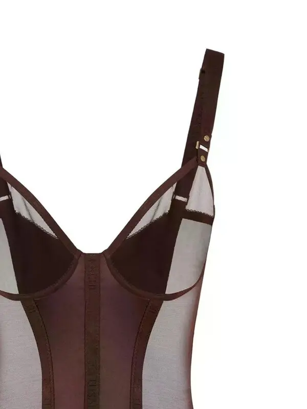 Elisabetta Franchi Straps Rings Bodysuit