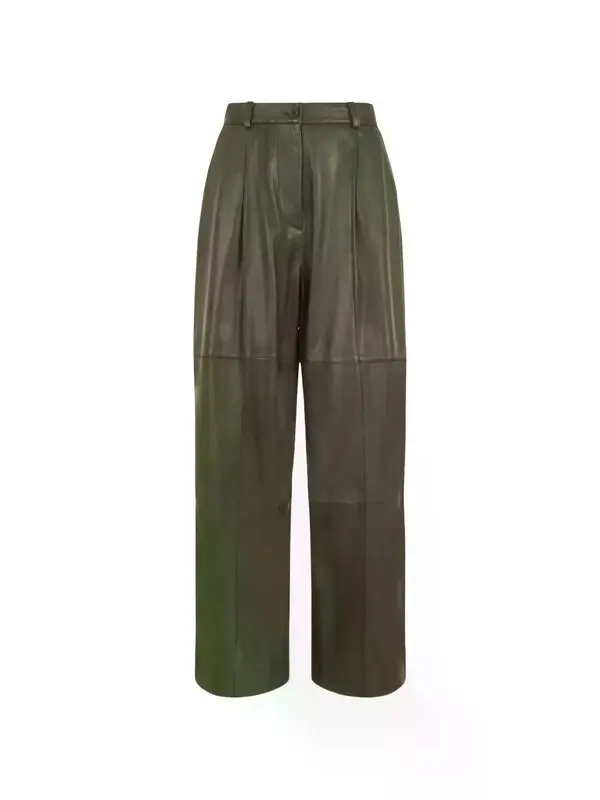 P.a.r.o.s.h Pleated Straight Leg Trousers - Green
