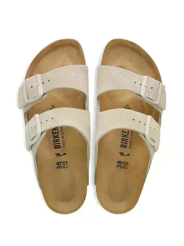 BIRKENSTOCK Arizona Buckle Strap Slides - Neutrals