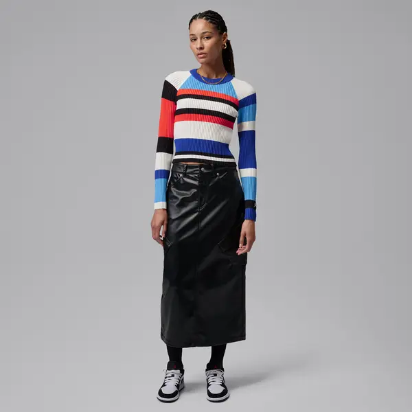 JORDAN Flight Long-sleeve Striped Sweater