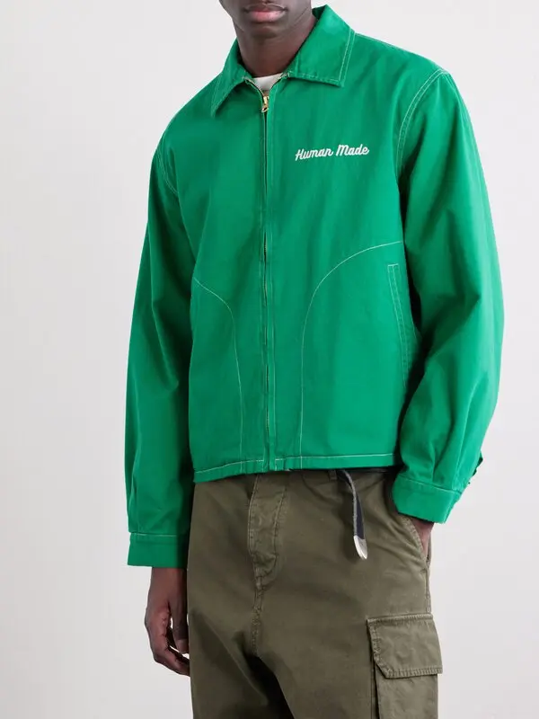 HUMAN MADE Logo-embroidered Cotton-twill Jacket