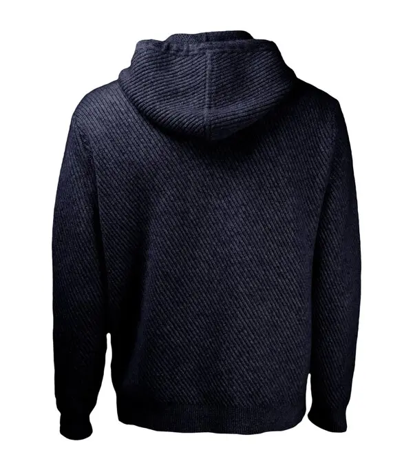 ALAN SCOTT Cashmere Feather-rib Hoodie