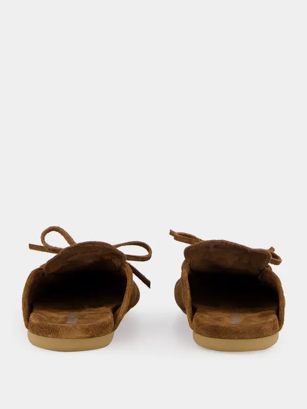 Miu Miu Open Heel Leather Loafers