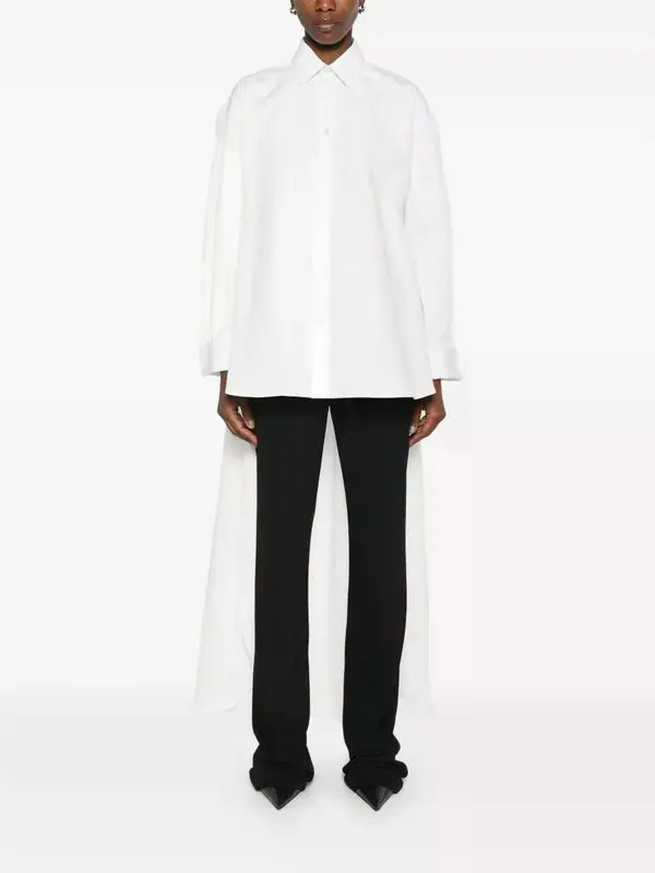 Balenciaga Train-detail Poplin Shirt