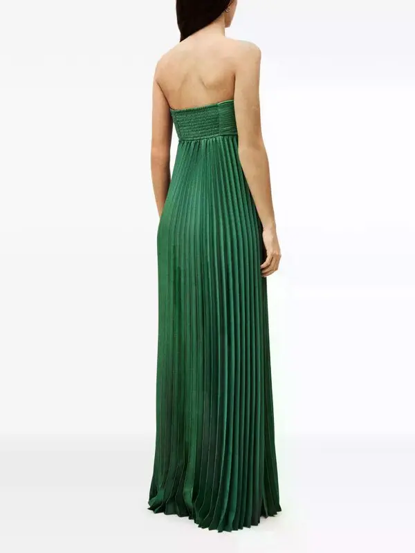 Ba&sh Willow Pleated Strapless Dress