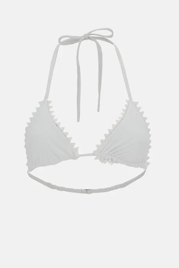 Jacquemus Picot Bikini Top - White