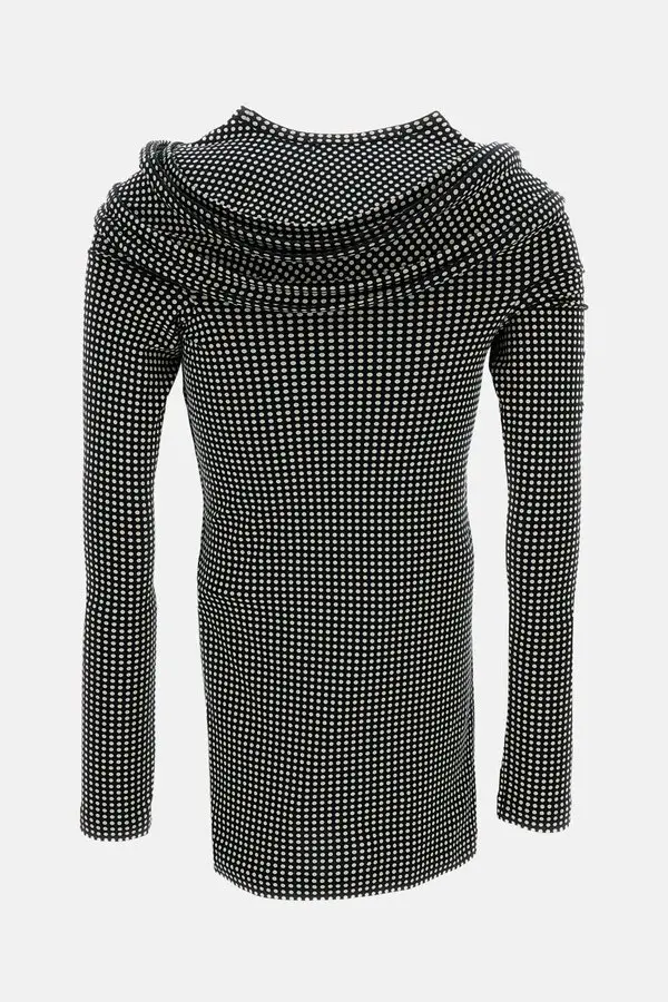 Junya Watanabe Polka Dot Long-sleeve Top - Black