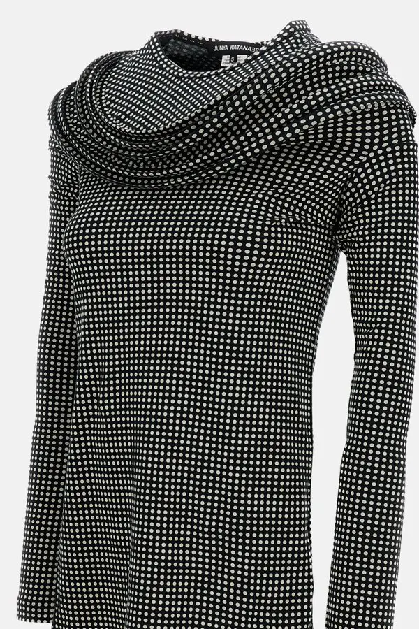 Junya Watanabe Polka Dot Long-sleeve Top - Nero